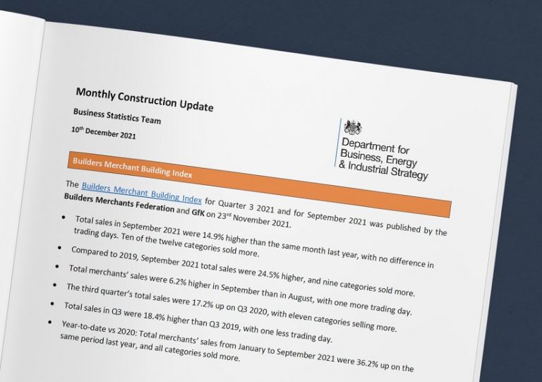 December Construction Update from BEIS - MRA Research